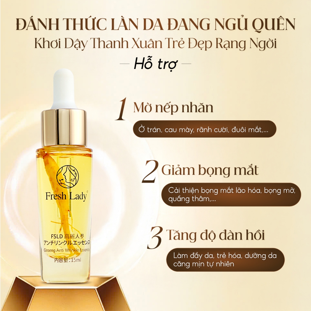 Tinh Chất Nhân Sâm Nhật Bản Fresh Lady Hỗ Trợ Giảm Nếp Nhăn, Ngừa Lão ...