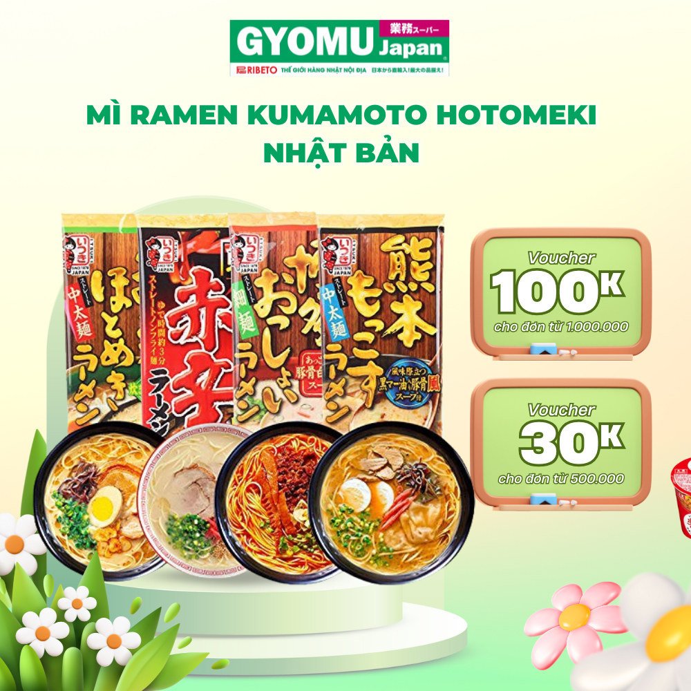 Mì Ramen Kumamoto ,Mì Kurume Hotomeki Ramen ,Mì ramen không chiên Nhật ...