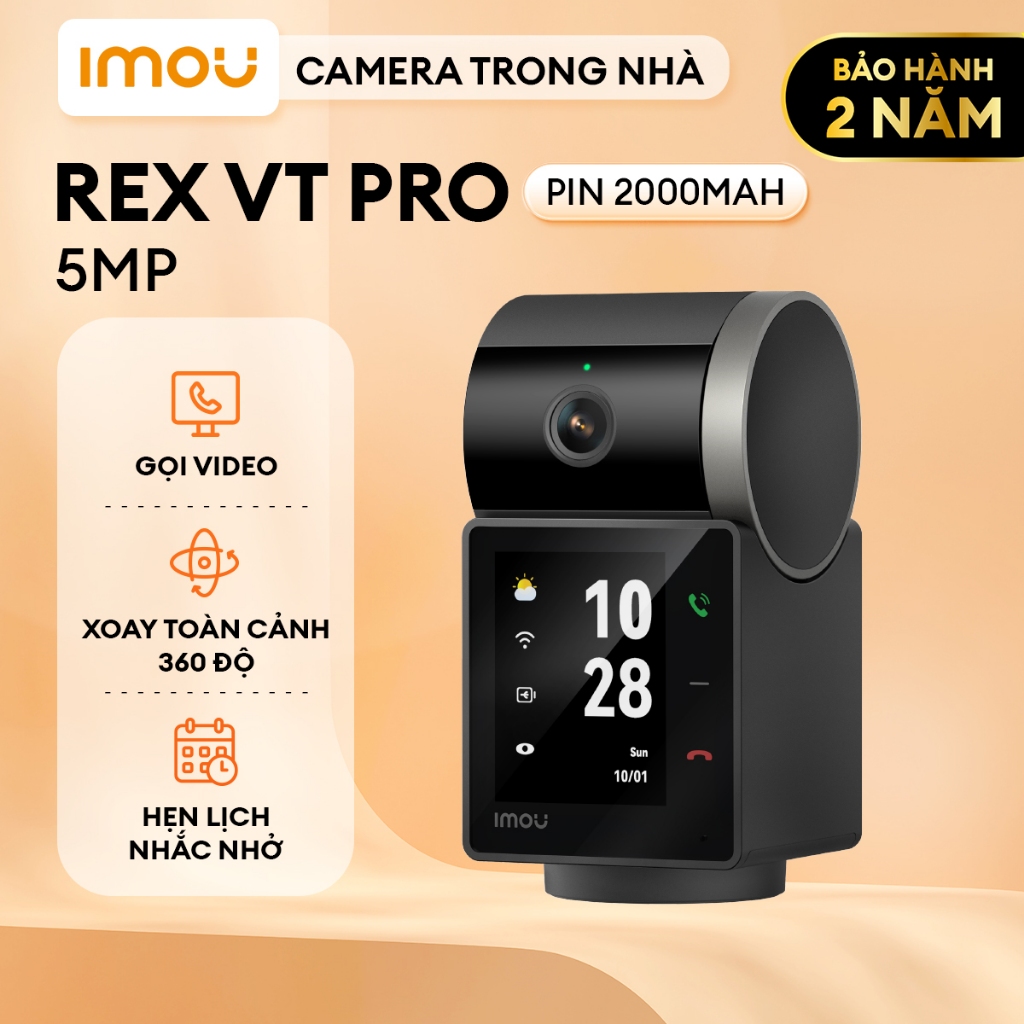 Camera Wifi dùng pin trong nhà Imou Rex VT Pro 3K I S2VBP I Xoay 360 I ...