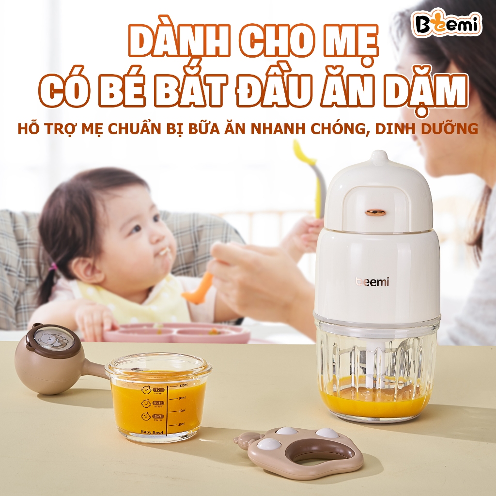 Máy Xay Đa Năng Beemi Máy Xay Ăn Dặm Mini Máy Xay Cầm Tay Tiện Lợi 8 ...