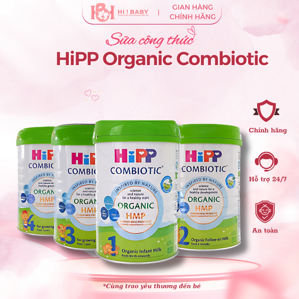 Sữa Công Thức HiPP Organic Combiotic HMP 800g Bổ Sung DHA, Hỗ Trợ Bé Phát Triển Toàn Diện ...