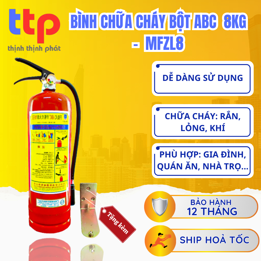 Bình Chữa Cháy Bột ABC 4kg - MFZL4 có tem bảo hành 12 tháng chuẩn PCCC | Shopee Việt Nam