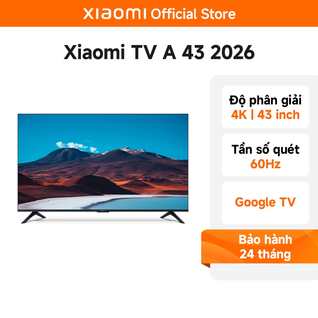 [NEW] Tivi Xiaomi A 43inch 2026 Hệ điều hành Google TV, Điều khiển ...