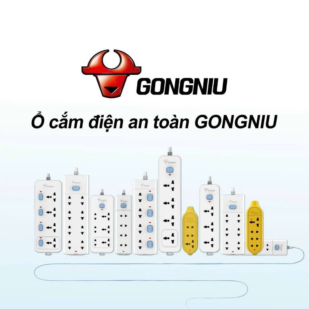Ổ Cắm Điện Chống Cháy GONGNIU - Ổ Đa Năng Công Tắc – Công Suất 10A/250/2500W | Shopee Việt Nam