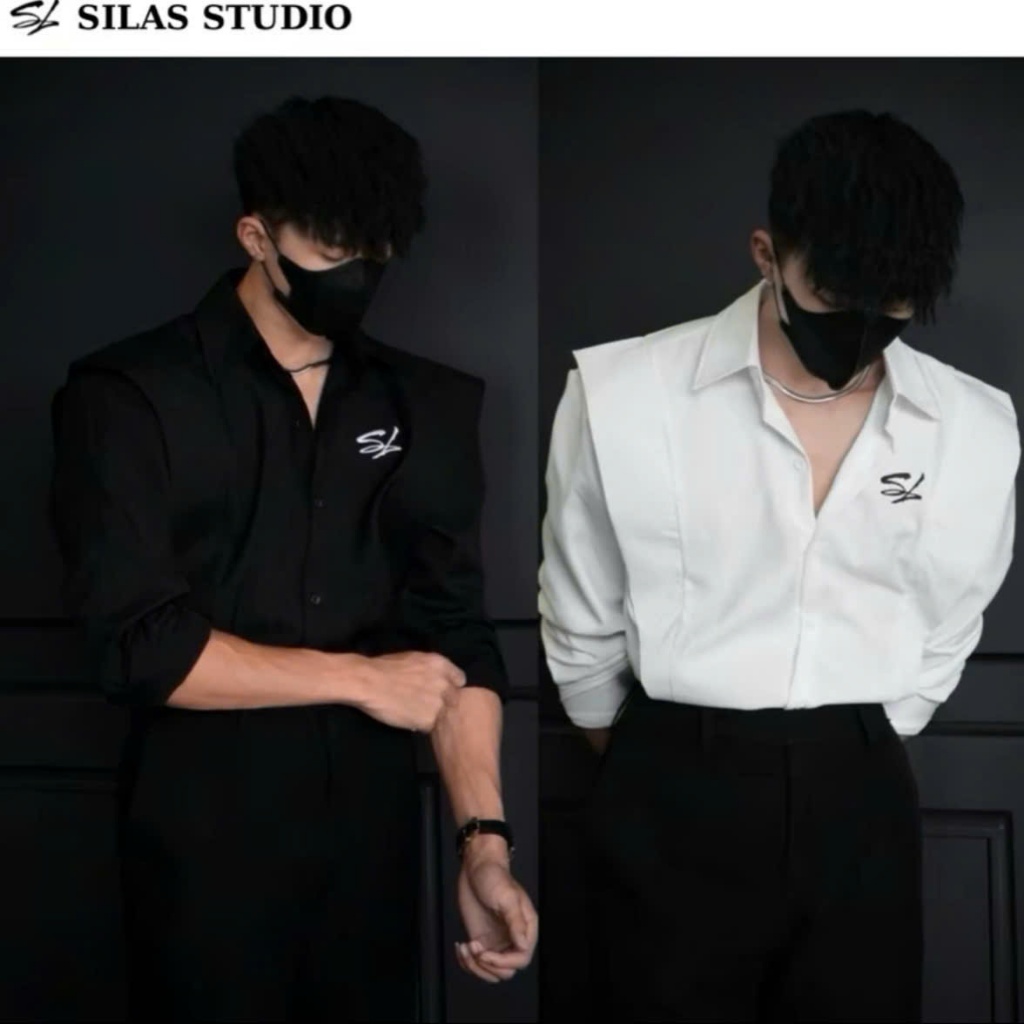 Áo sơ mi nam tay dài SILAS Hurrican Kiểu Hack Vai Ricky Họa Tiết Thêu ...