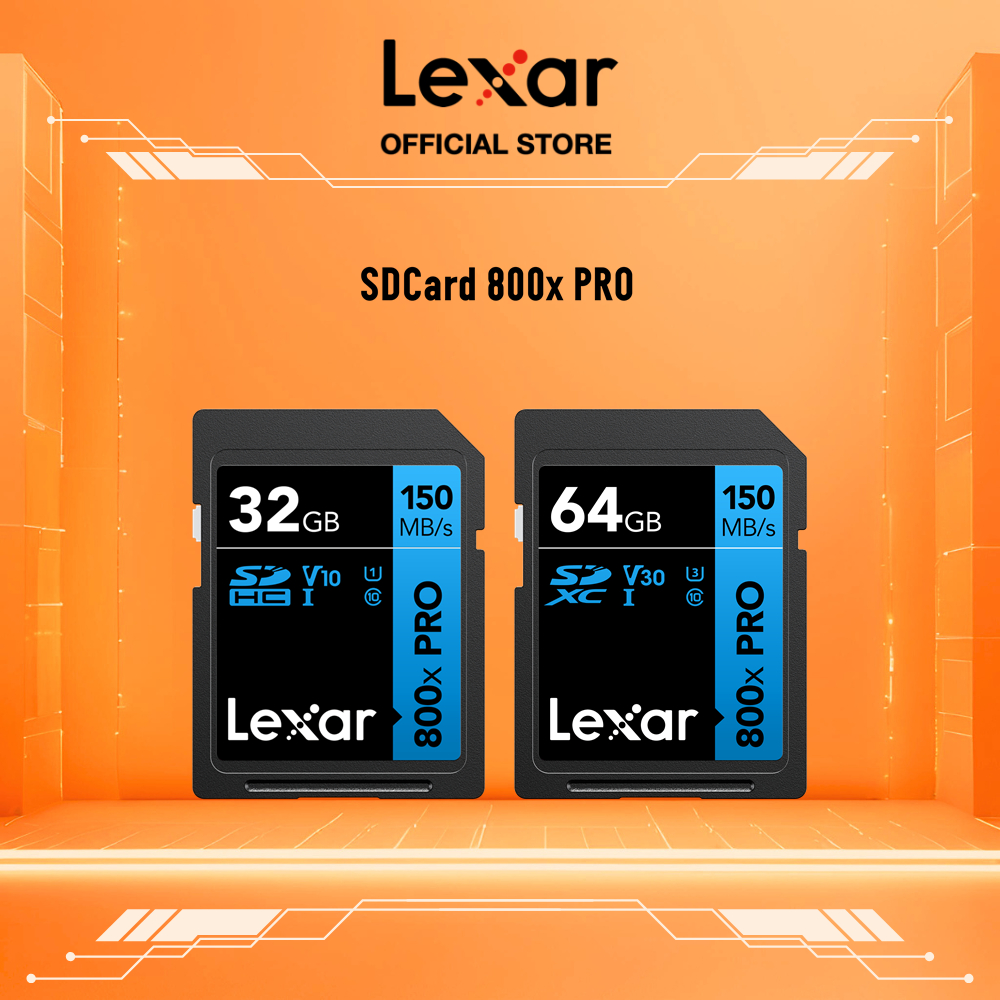 Thẻ Nhớ SD Lexar 800x PRO 32GB-64GB 150MB/s UHS-I U3 Cho Máy Ảnh DSLR ...