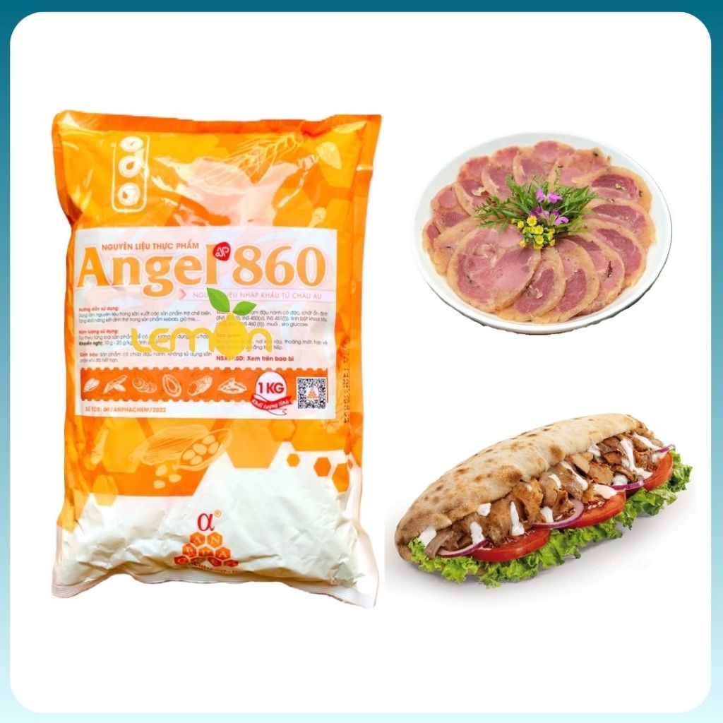 1Kg Bột Angel 860 chuyên giữ nước giúp làm mềm thịt cho Doner Kebab ...