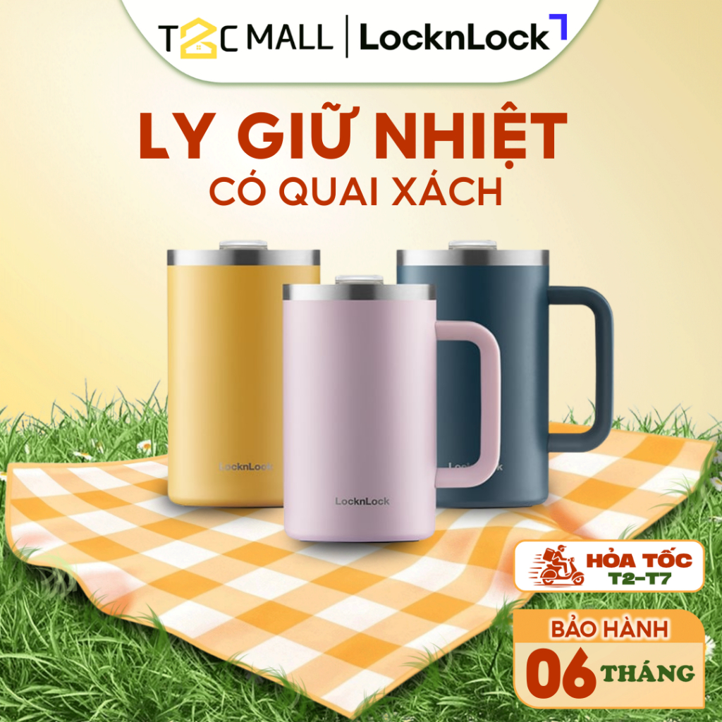 Cốc Giữ Nhiệt LocknLock Flat Table Mug 730ml Có Quai Cầm LHC4320 ...