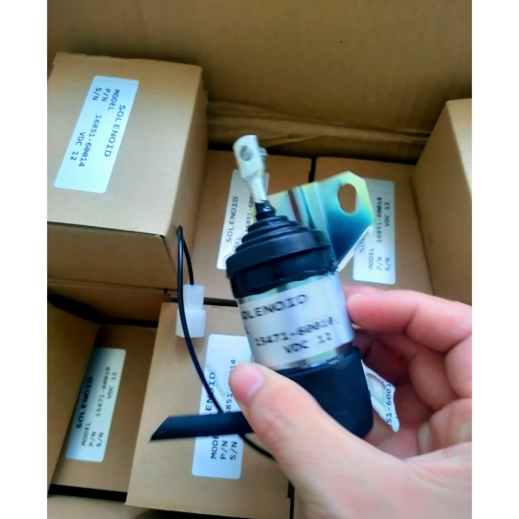 Solenoid tắt máy yanmar Kubota 15471 - 60010 12V hàng cao cấp máy phát ...