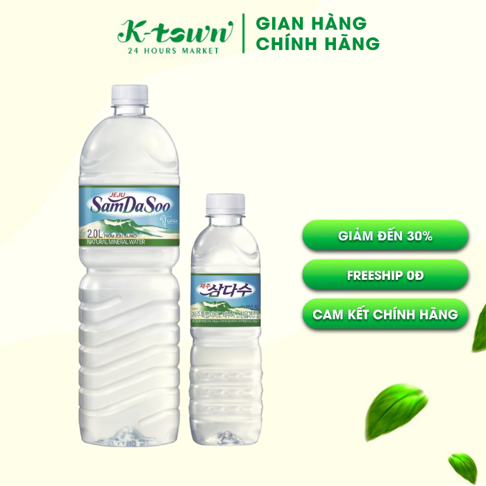 Nước khoáng thiên nhiên Samdasoo Hàn Quốc 500ml, 2L nước uống tinh ...