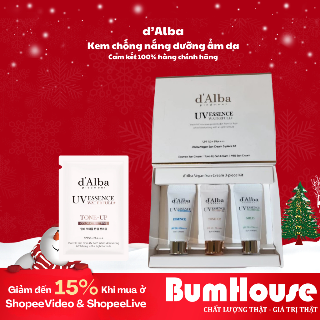 Kem chống nắng D'Alba Waterfull Essence / MILD / TONE UP Sun Cream ...