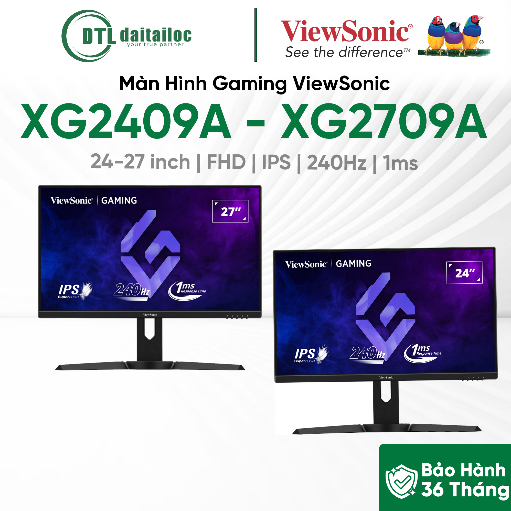 Màn Hình Gaming ViewSonic XG2409A - XG2709A 24/27inch FHD IPS 240Hz 1ms ...
