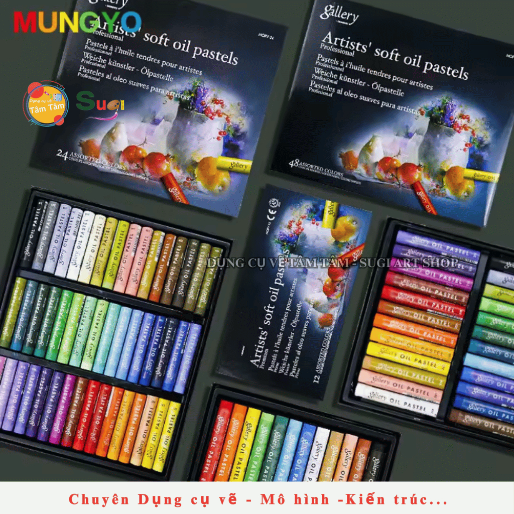 [ Sugi Art shop] Sáp dầu Mungyo hạng Họa Sĩ 12 màu / 24 màu / 36 màu ...