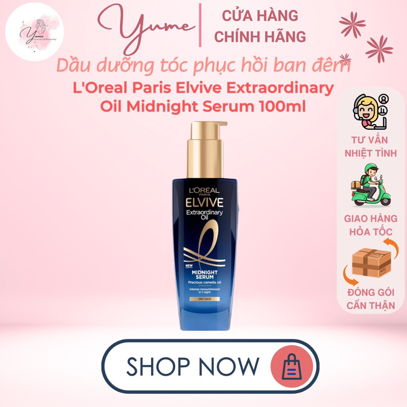 Dầu Dưỡng Tóc Phục Hồi Chuyên Sâu Ban Đêm L'Oreal Paris Elvive Midnight ...
