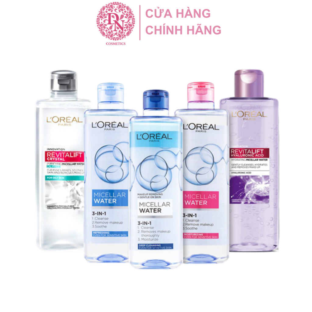 Nước tẩy trang làm sạch da 3in1 L’Oreal Micellar Water (400ml) | Shopee Việt Nam