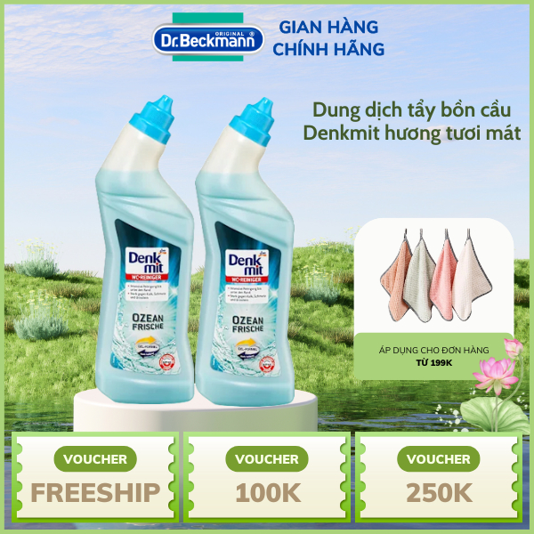 Dung dịch tẩy rửa vệ sinh bồn cầu Denkmit 1L nhập khẩu làm sạch vết bẩn ...