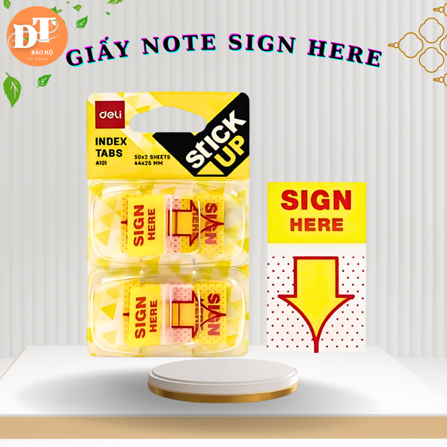 Giấy note phân trang trình ký SIGN HERE A101 - Hàng chính hãng Deli ...