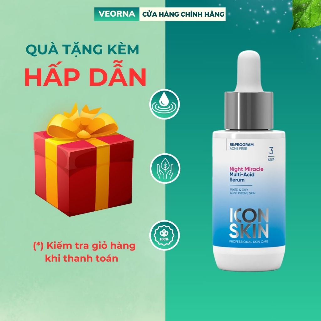 Tinh Chất Ban Đêm Kiềm Dầu, Ngăn Ngừa Mụn Và Làm Mờ Thâm Icon Skin ...