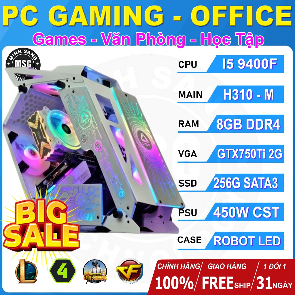 Thùng PC Gaming ROBOT PHI THUYỀN Cao Cấp Core i5 9400F Chơi mượt Game ...