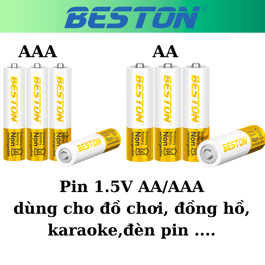 Pin Beston 1.5V Alkaline AA AAA pin karaoke, pin đồ chơi , điều khiển ...