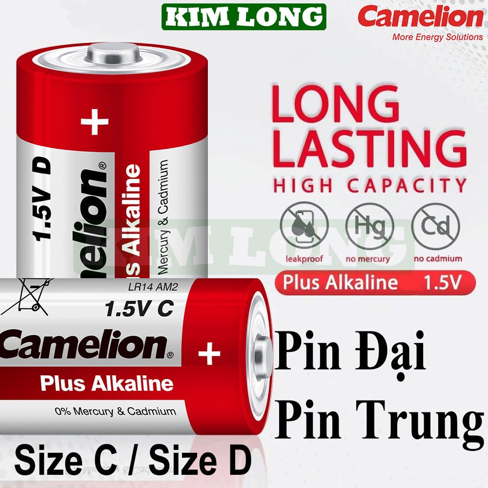 Pin đại pin trung Camelion LR20(Size D),LR14(Size C),kiềm(alkaline)1.5V ...