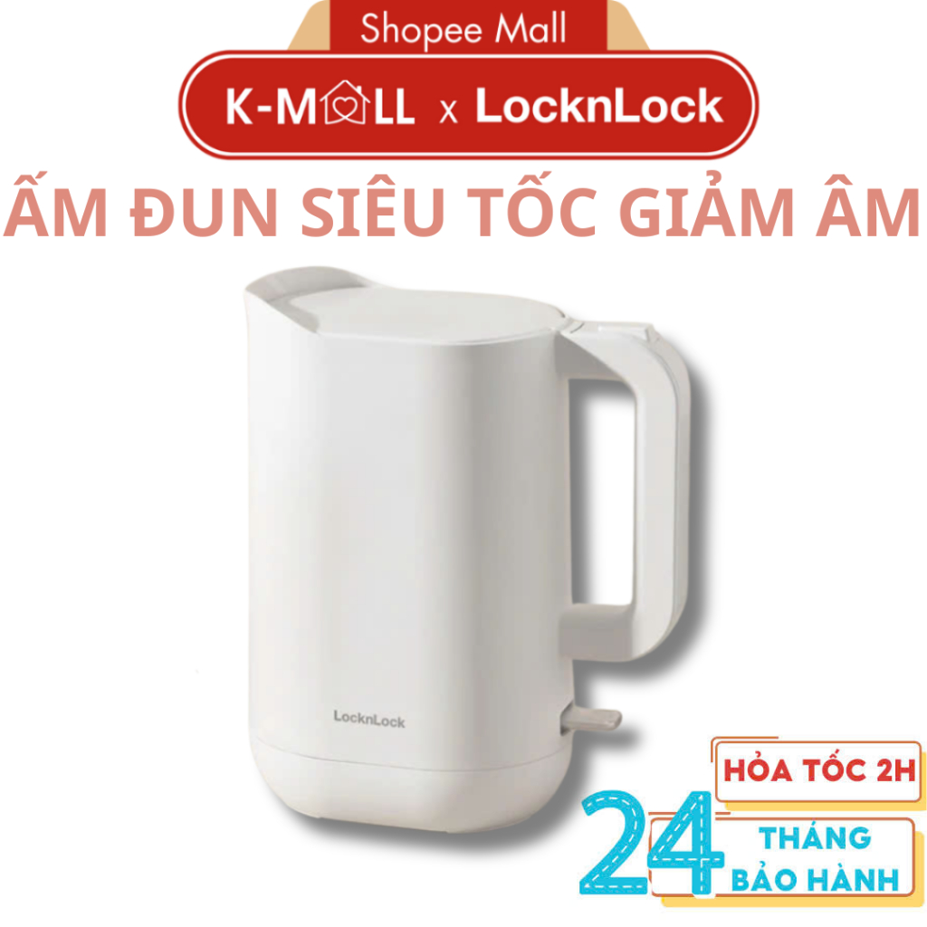 Ấm Đun Siêu Tốc Giảm Âm LocknLock Silent Electric Kettle EJK216WHT Màu ...