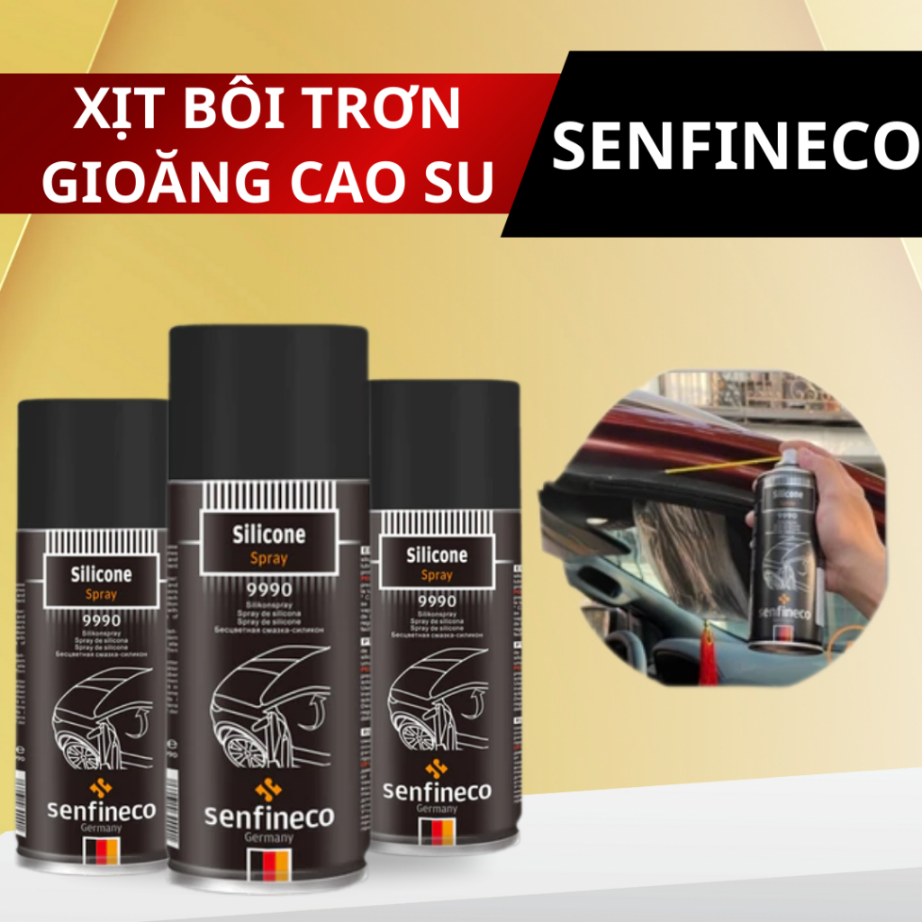 Xịt Dưỡng Bôi Trơn Gioăng Cao Su, Chống Kẹt Cửa Kính ÔTô Senfineco 9990 ...