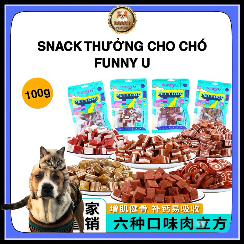 Bánh thưởng cho chó Funny U 100g – snack thưởng cho thú cưng | Shopee ...