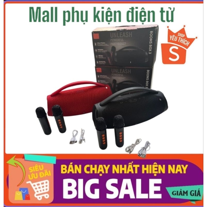 LOA KARAOKE BLUETOOTH BOOM BOX 3 B21 KÈM 2 MICRO KHÔNG DÂY SIÊU HAY GIÁ ...