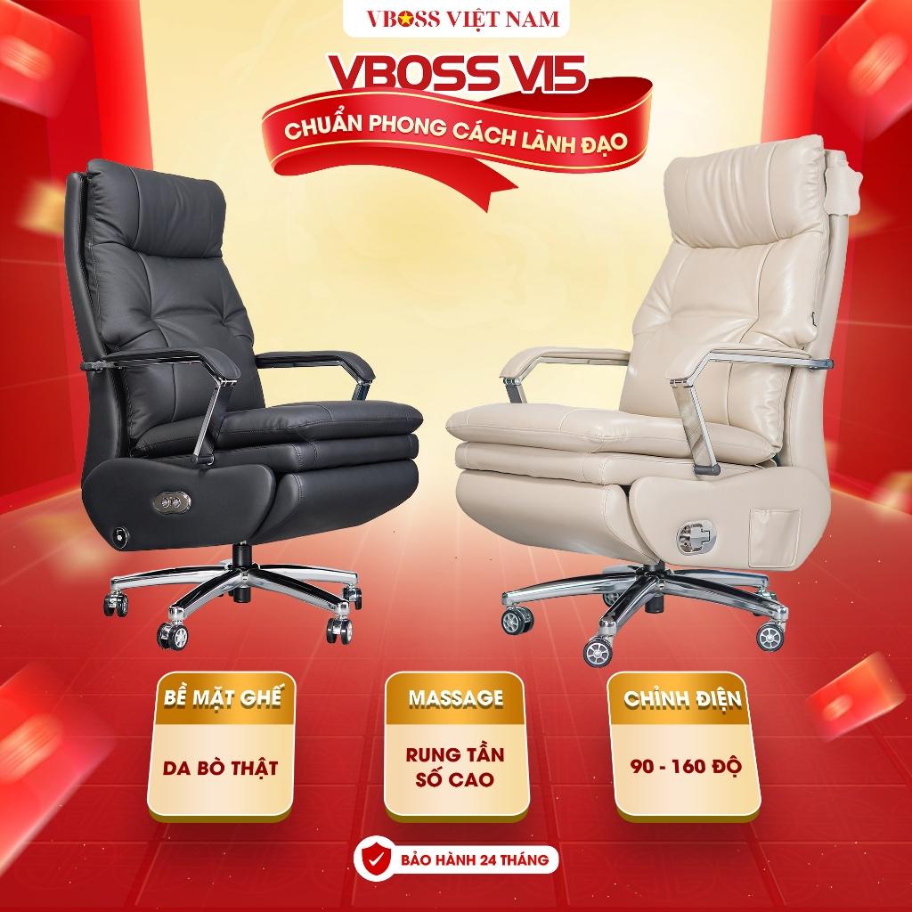 Ghế Văn Phòng Chỉnh Điện Có Massage, Ghế Giám Đốc Cao Cấp Da Bò Nhập Khẩu, Xoay 360 Độ - VBOSS ...