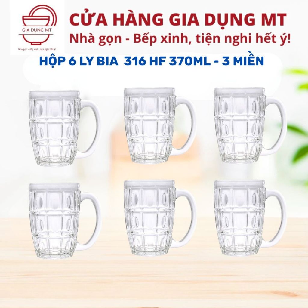 HỘP 6 LY BIA 316 HF 370ML - 3 MIỀN | Shopee Việt Nam