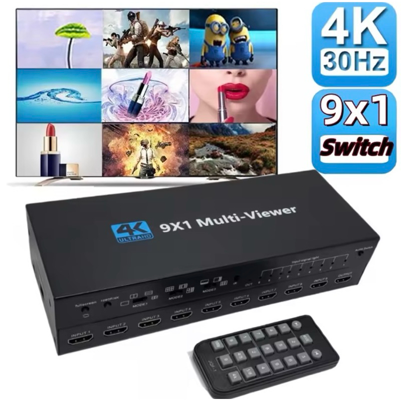 Bộ gộp HDMI 9x1 Multi Viewer – Hiển thị đồng thời 9 nguồn HDMI trên 1 ...