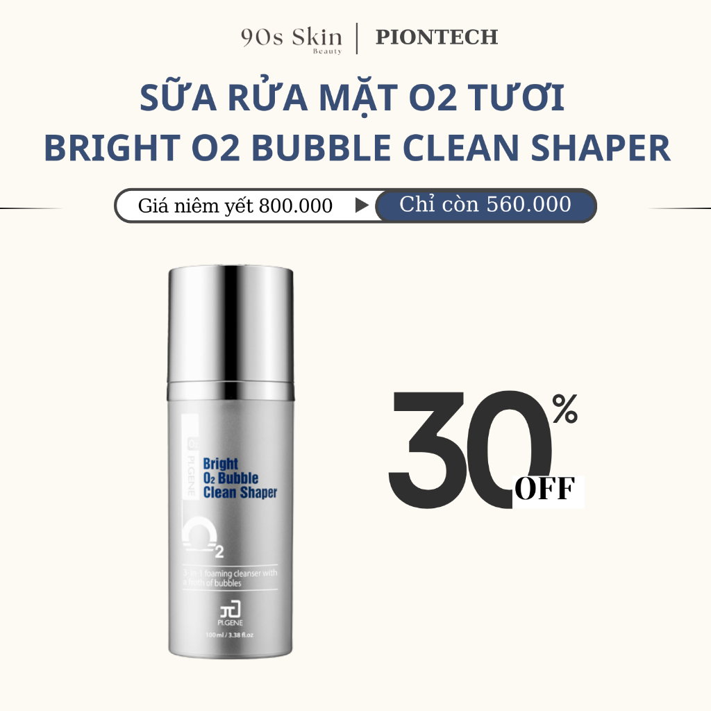 Sữa rửa mặt O2 tươi PionTech Bright O2 Bubble Clean Shaper 100ml - 90s ...