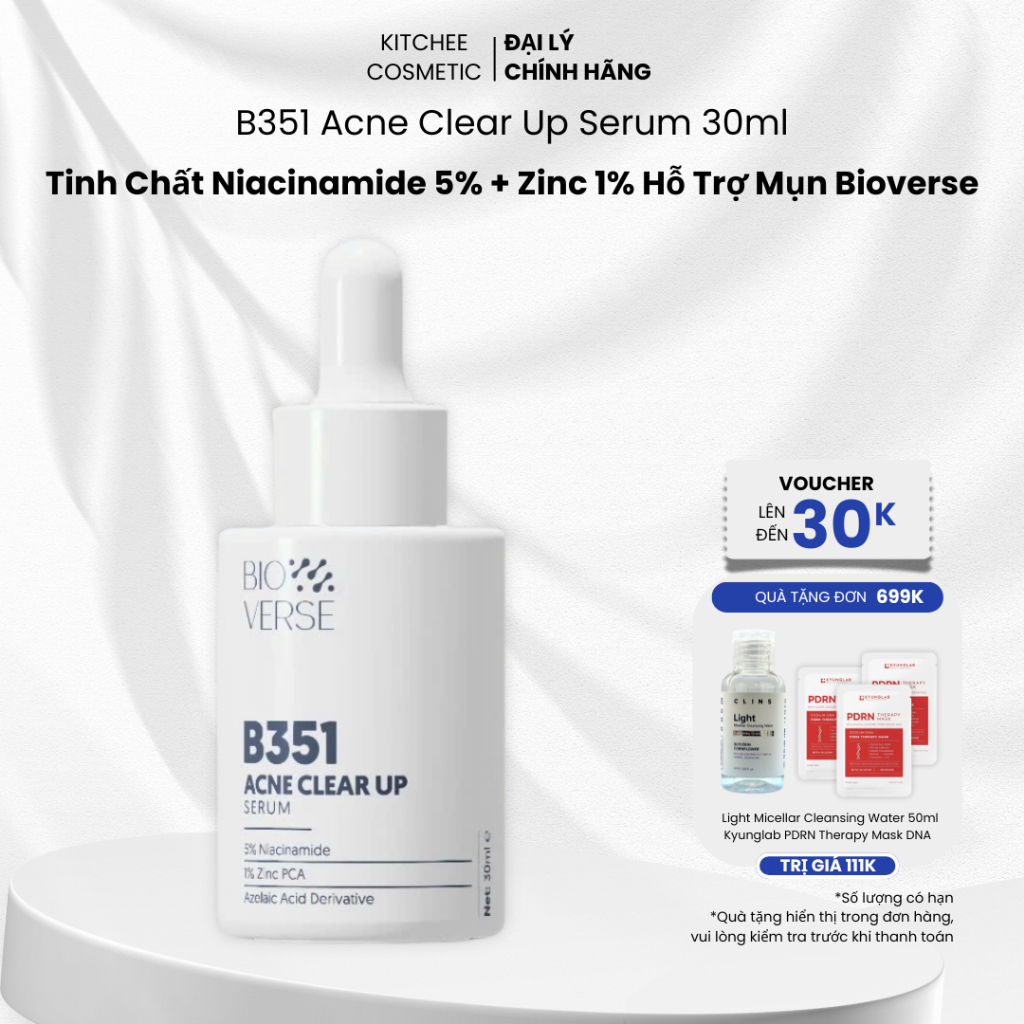 Tinh Chất Niacinamide 5% + Zinc 1% Hỗ Trợ Mụn, Giảm Dầu Bioverse B351 ...