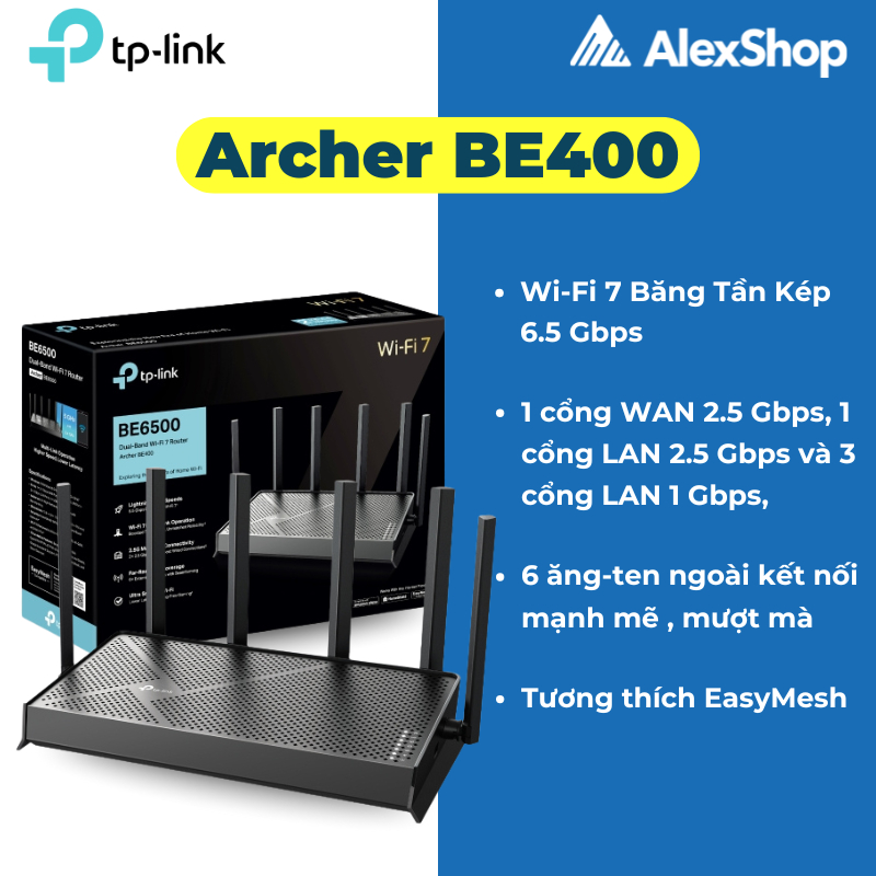 [BE6500 / BE3600] Router Wifi 7 TP-Link Archer BE400 / BE230 / BE220 ...