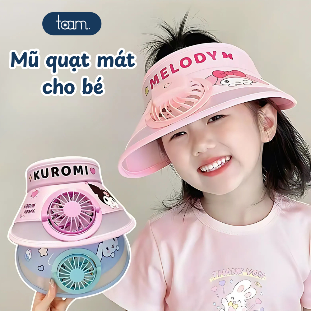 Mũ Chống Nắng Cho Bé Có Quạt Mát Tích Điện Mini, Mũ Vành Rộng Che Nửa ...