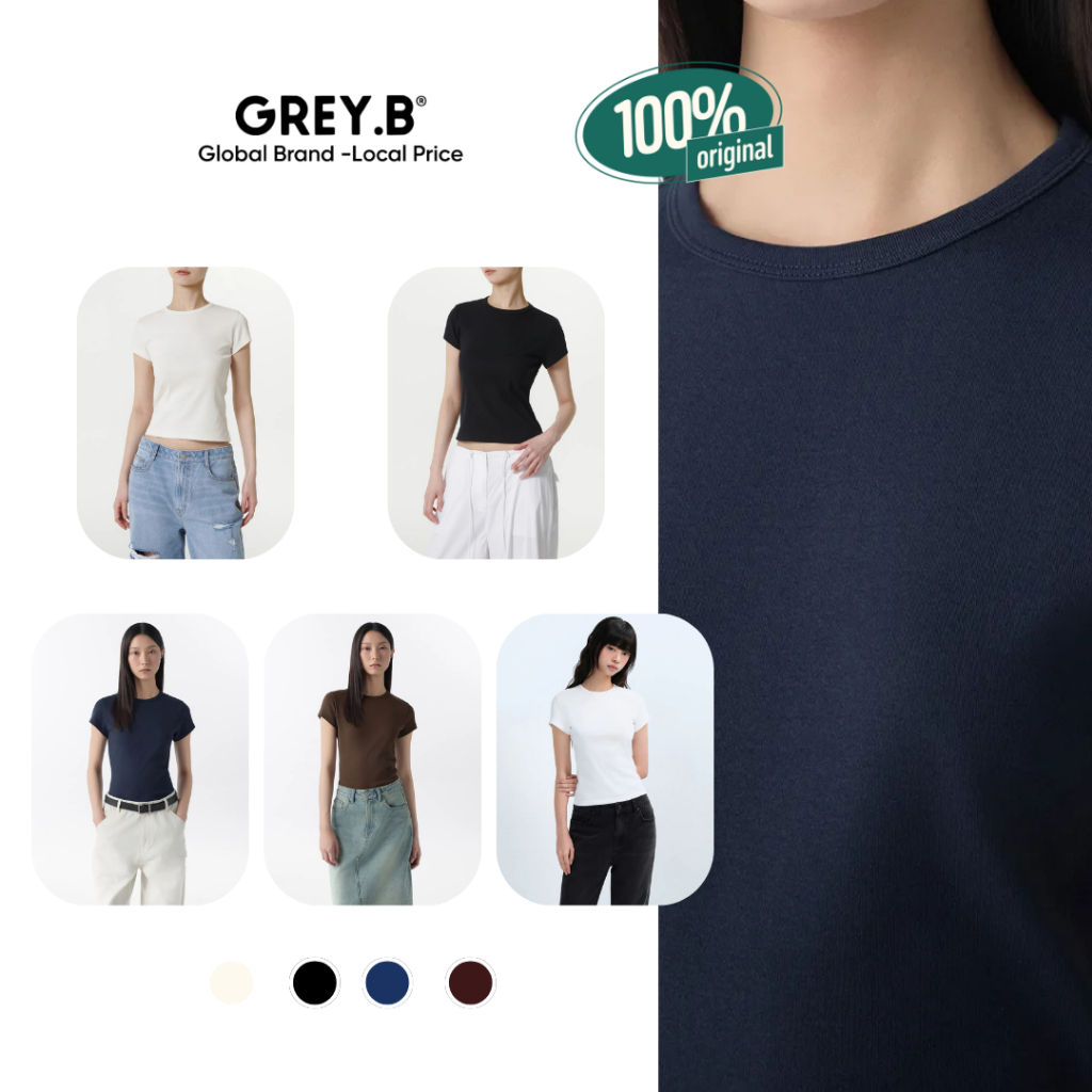 Áo Thun Mu.sin.sa Tshirt Slim Crew Neck GREYB | Shopee Việt Nam