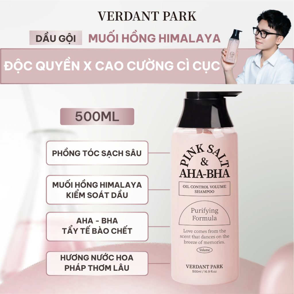 Dầu Gội VERDANT PARK 500ml muối hồng Himalaya Pink Salt AHA BHA Oil ...