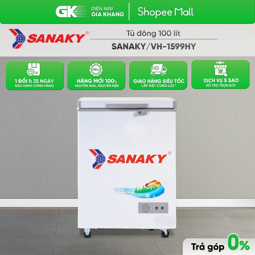 VH-1599HY - Tủ Đông Sanaky 100 Lít Sanaky VH-1599HY | Shopee Việt Nam