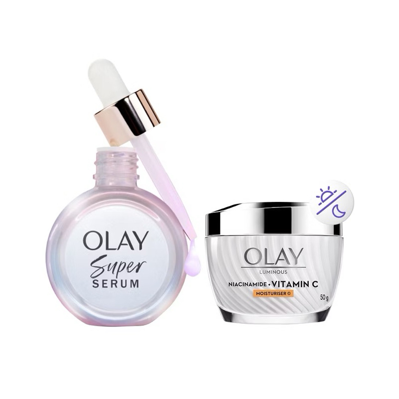 Combo Super Serum OLAY 5 Dưỡng Chất Trong 1 30ml Và Kem Dưỡng Ẩm OLAY ...