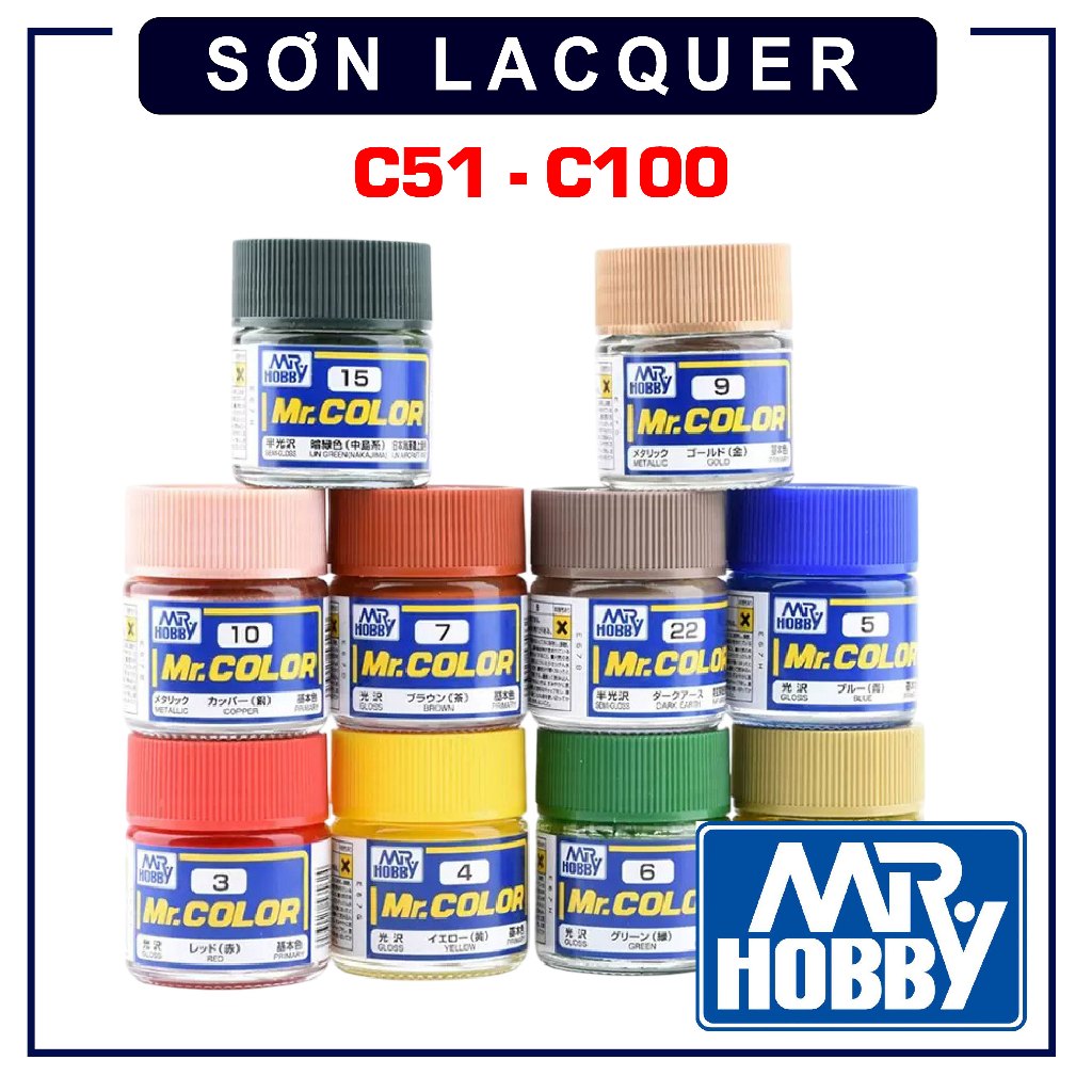 Sơn mô hình Lacquer ( C51 ~ C97 ) sơn mô hình Mr. Hobby - Mr. Color ...