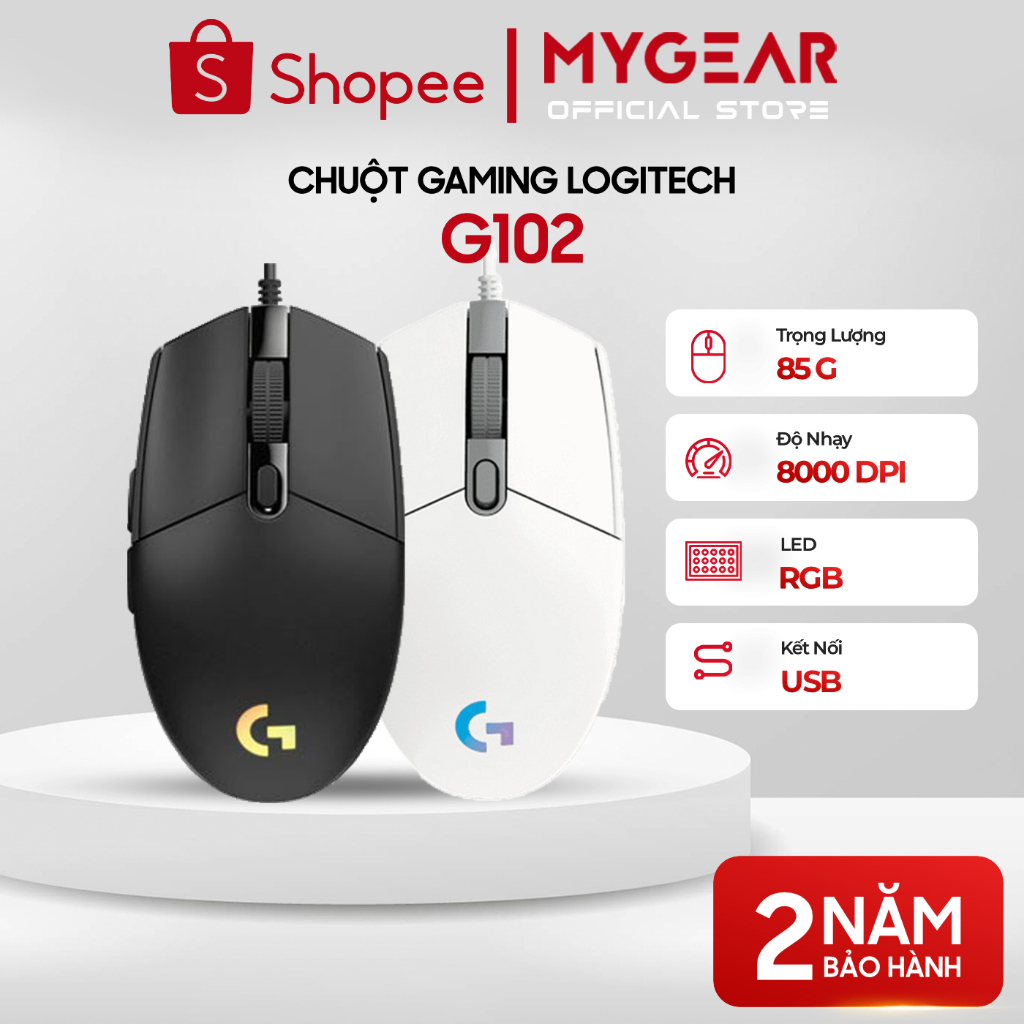 Chuột Gaming Logitech G102 Gen 2 Lightsync - Bảo hành chính hãng 24 tháng | Shopee Việt Nam