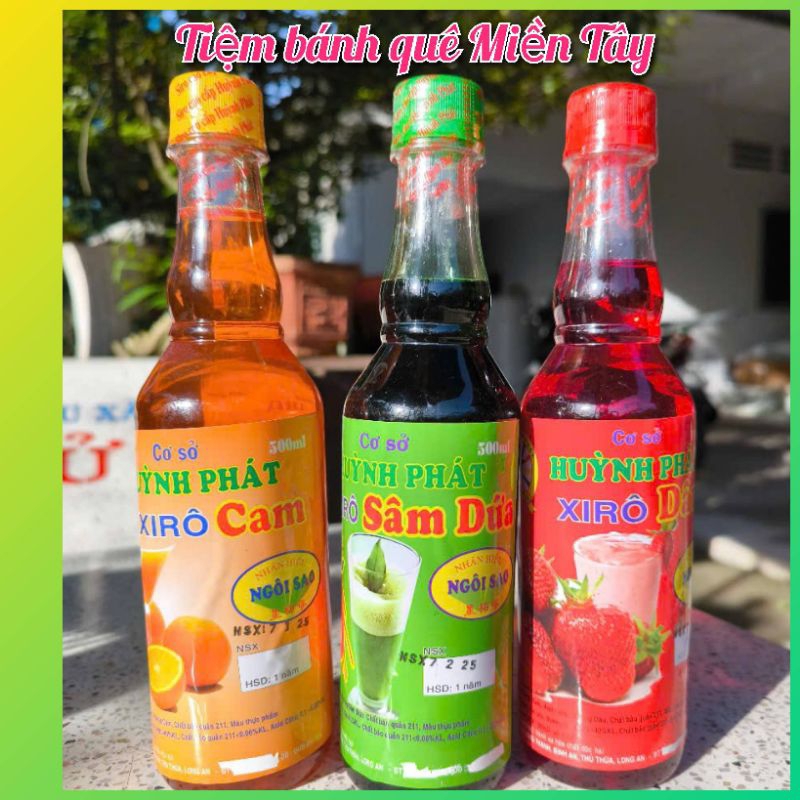 Combo 3 chai siro đá bào Huỳnh Phát chai 500ml Siro đá bào tuổi thơ ...