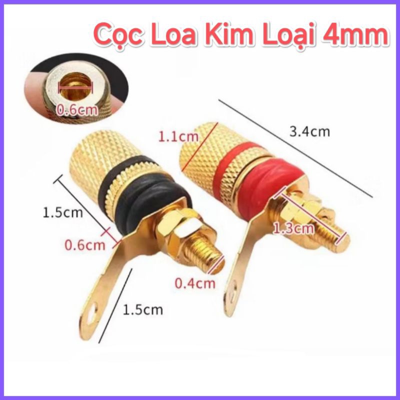 Cọc loa kim loại 4mm• Phụ Kiện âm thanh DIY - | Shopee Việt Nam