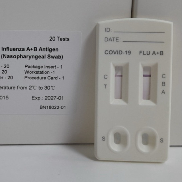 Test nhanh cúm 3in1 (1 bộ) Genesign hoặc Alltest- test nhanh cúm AB ...