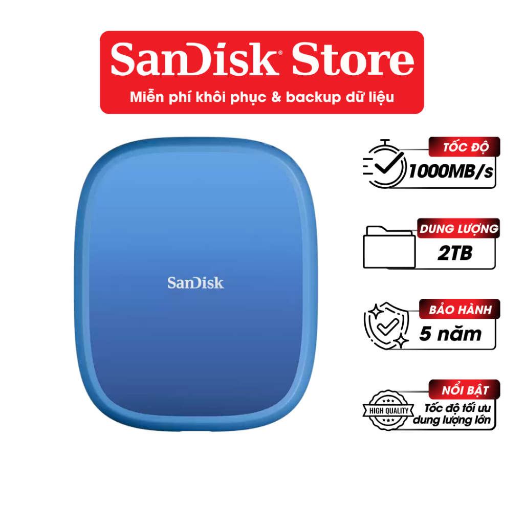 Ổ cứng di động SSD SanDisk Creator Phone Magsafe SDSSDE62C- G25 1TB / 2TB E62C 1000MB/s - Bảo ...