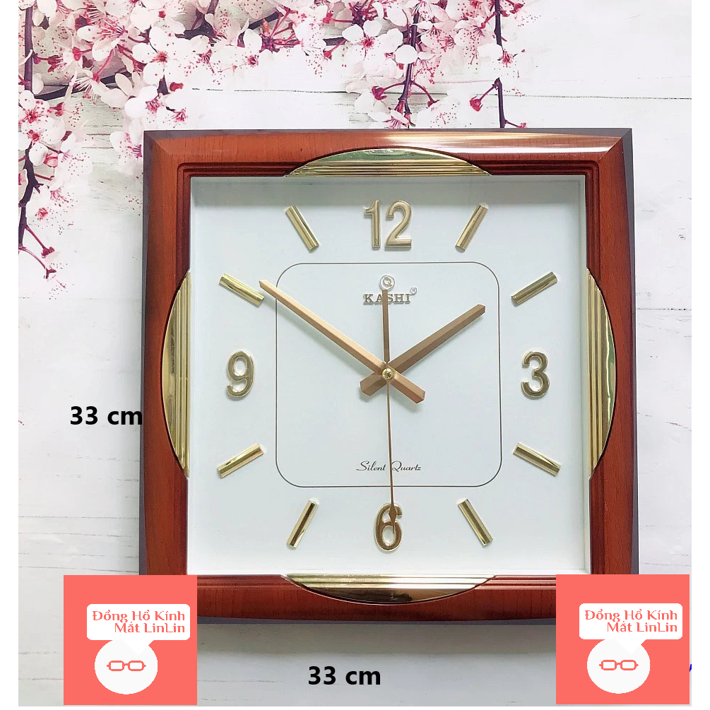 [Hàng mới] [Siêu Rẻ] Đồng hồ treo tường K77 size 33 x33 cm Kashi chính hãng - yên tĩnh ban đêm ...