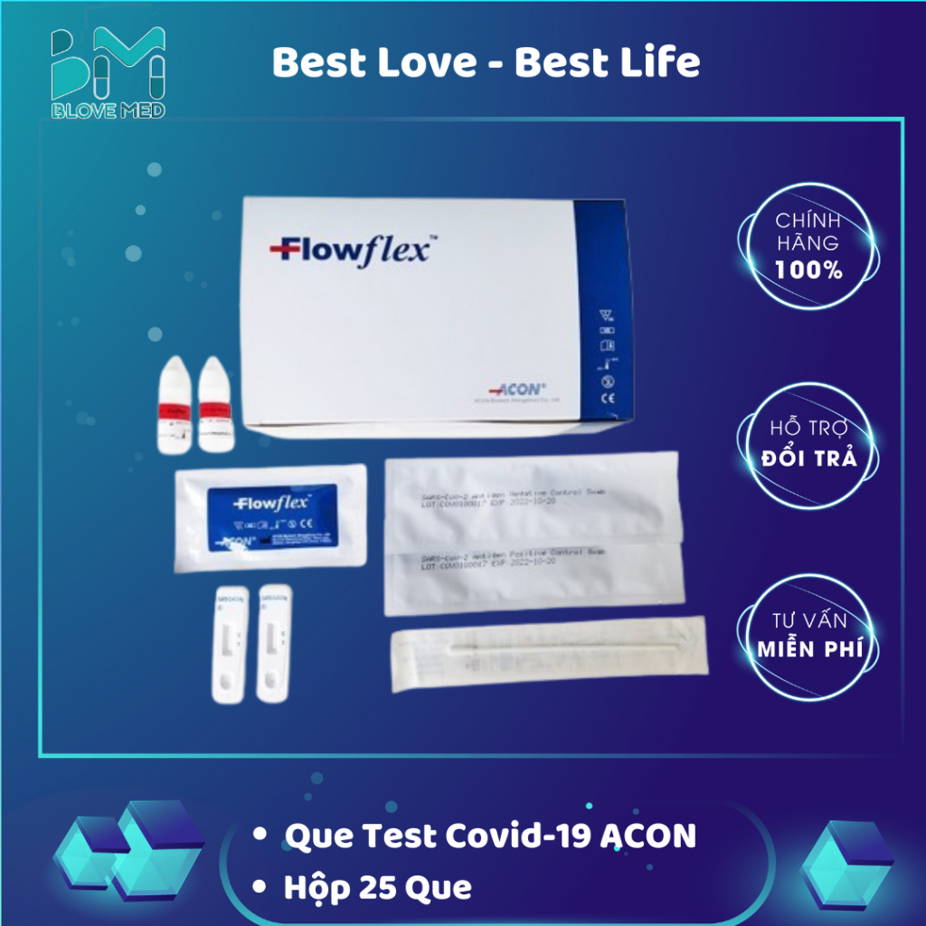 Kit test nhanh Covid-19 Flowflex Sars-CoV-2 Antigen (Hộp 25 Bộ ...