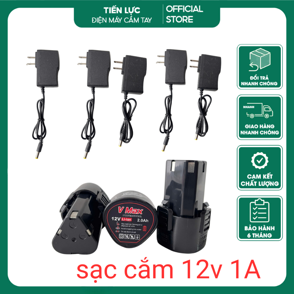 Sạc Pin 3S 12.6V 12V 1A 2A Cho Máy Khoan Pin 12v tiện dụng | Shopee ...