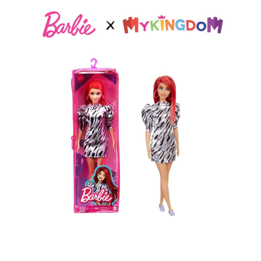 Đồ Chơi BARBIE Búp Bê Thời Trang Barbie - Red Hair, Printed Dress ...